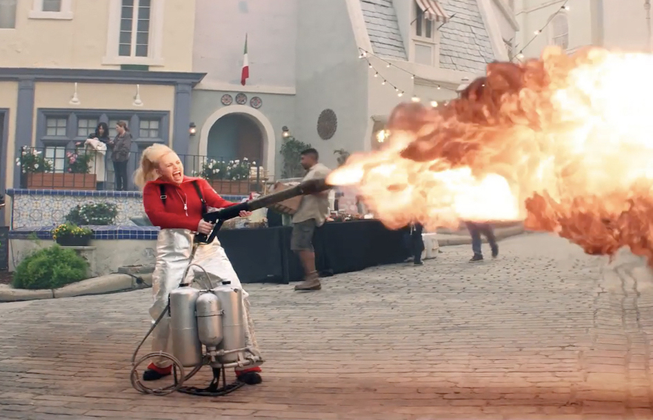 Rebel Wilson wields a flamethrower, nunchucks in concussion PSA ...